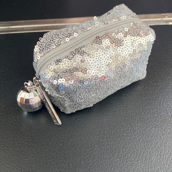 MAC Cosmetics | Bags | Mac Cosmetics Small Silver Sequin Bag | Poshmark